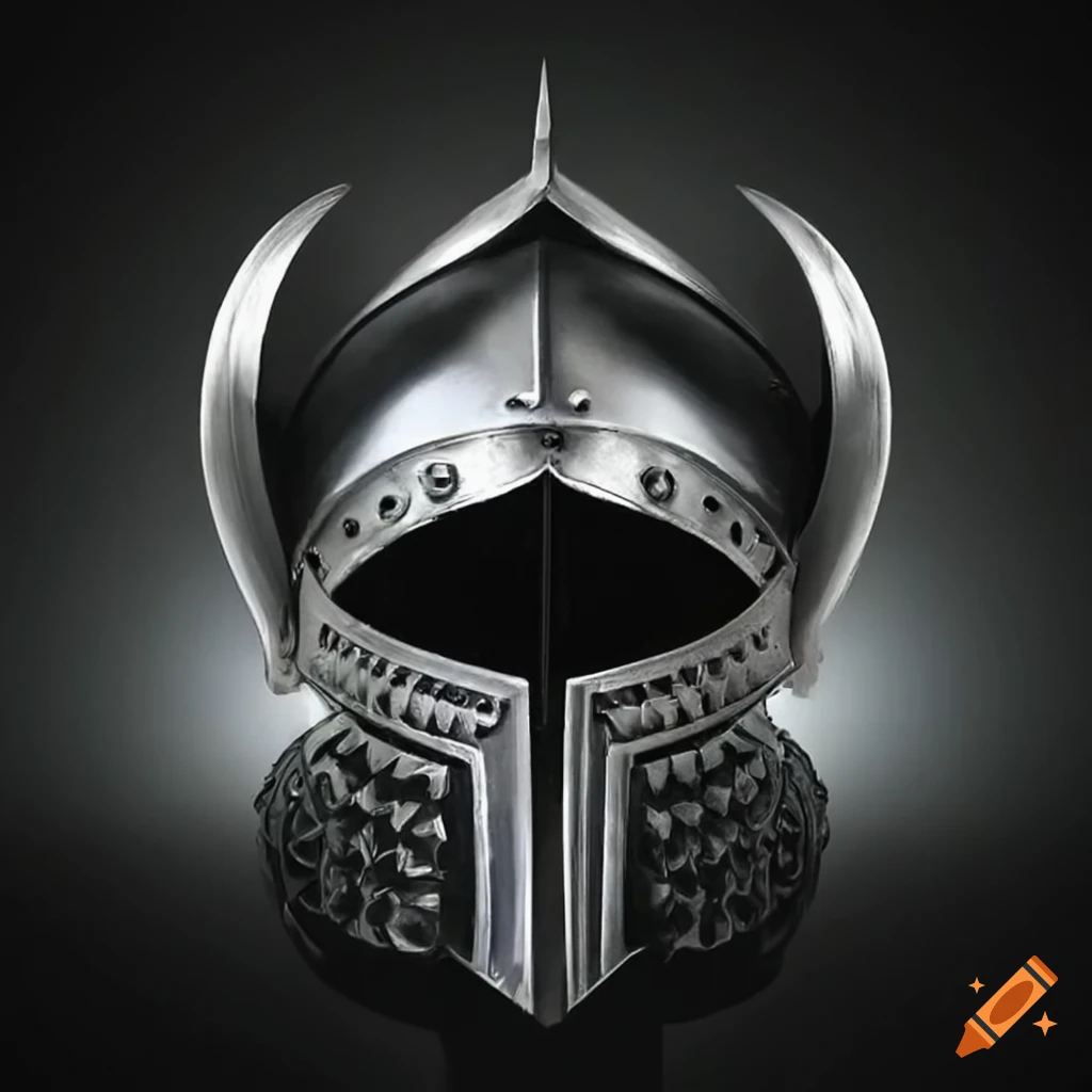 Gothic knight helmet design on Craiyon