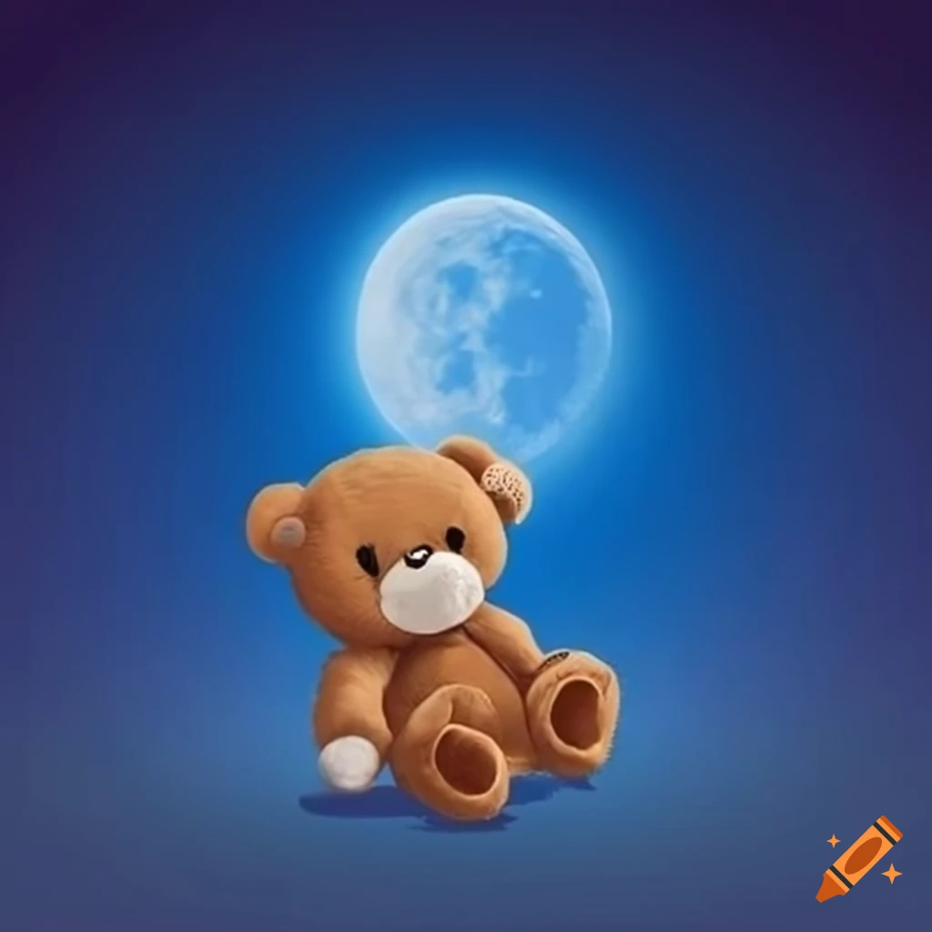 Teddy bear with moon on Craiyon