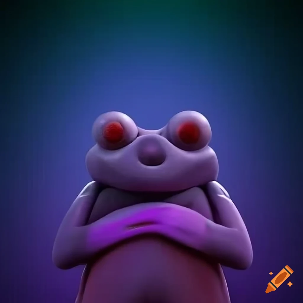 Purple frog on Craiyon