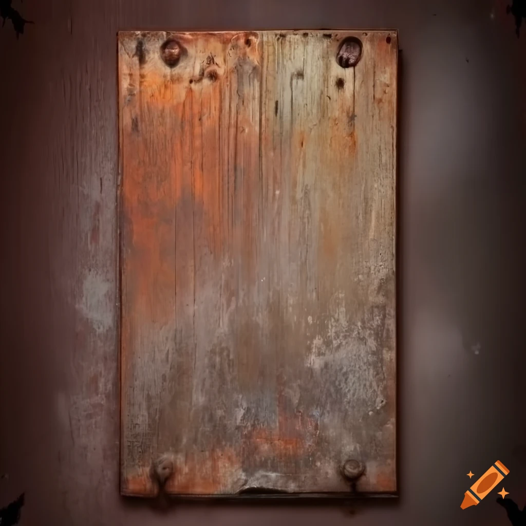 Old metal board on Craiyon