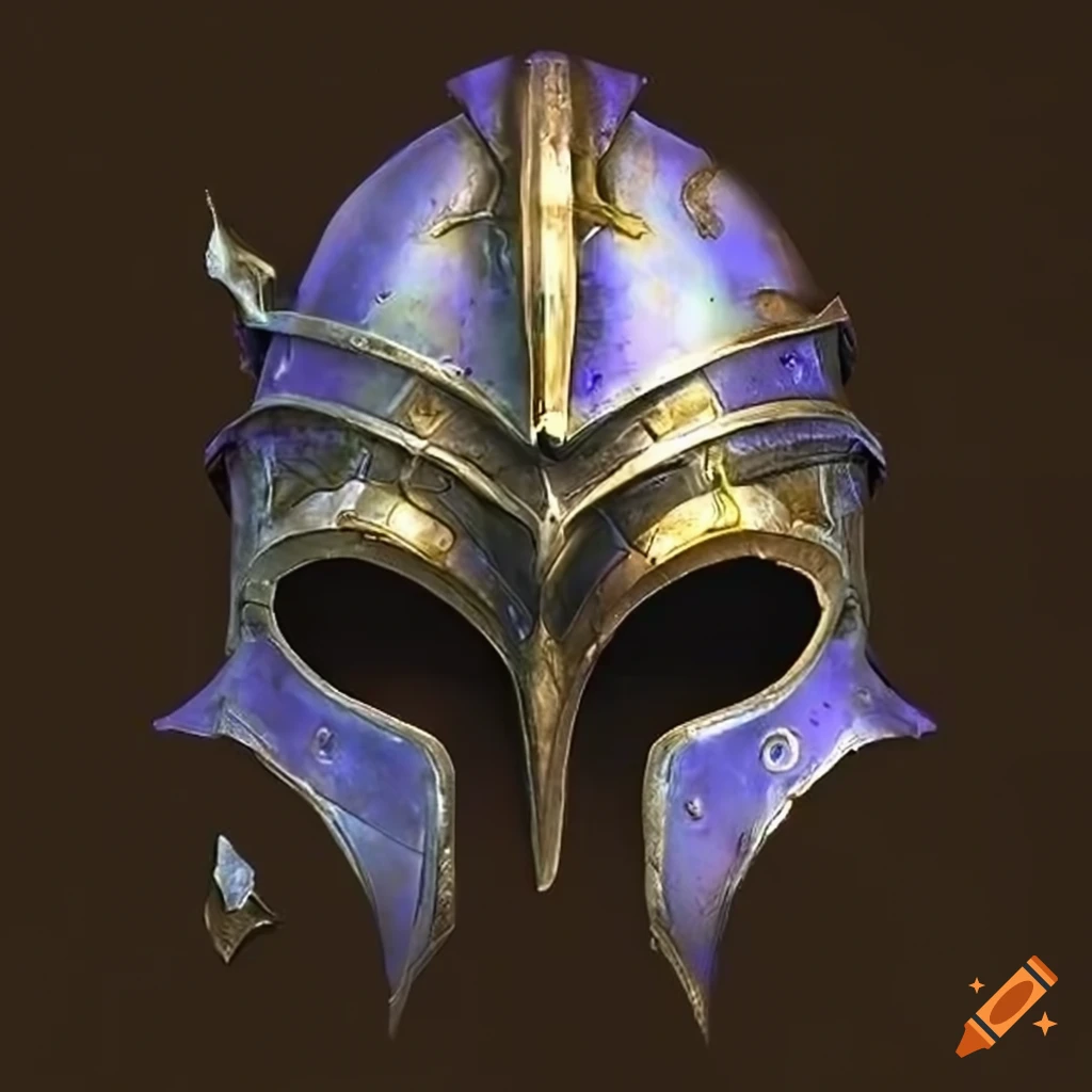 Elite champion cursed helmet, front view on Craiyon