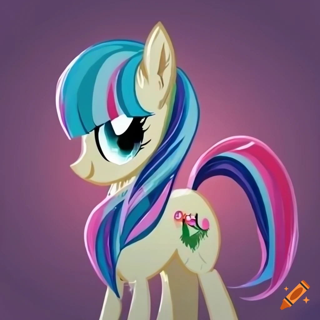 Vector illustration of a my little pony character on Craiyon