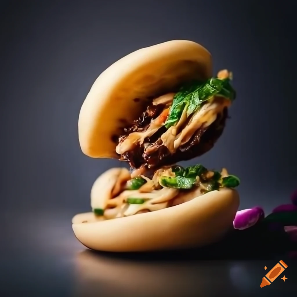 Gua bao - a traditional taiwanese dish on Craiyon