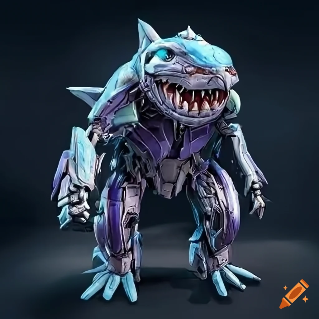 Sharkticon from transformers franchise in full body on Craiyon