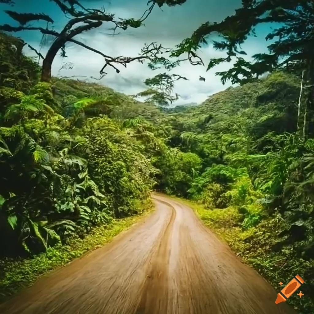 Costa rica dry forest landscape on Craiyon