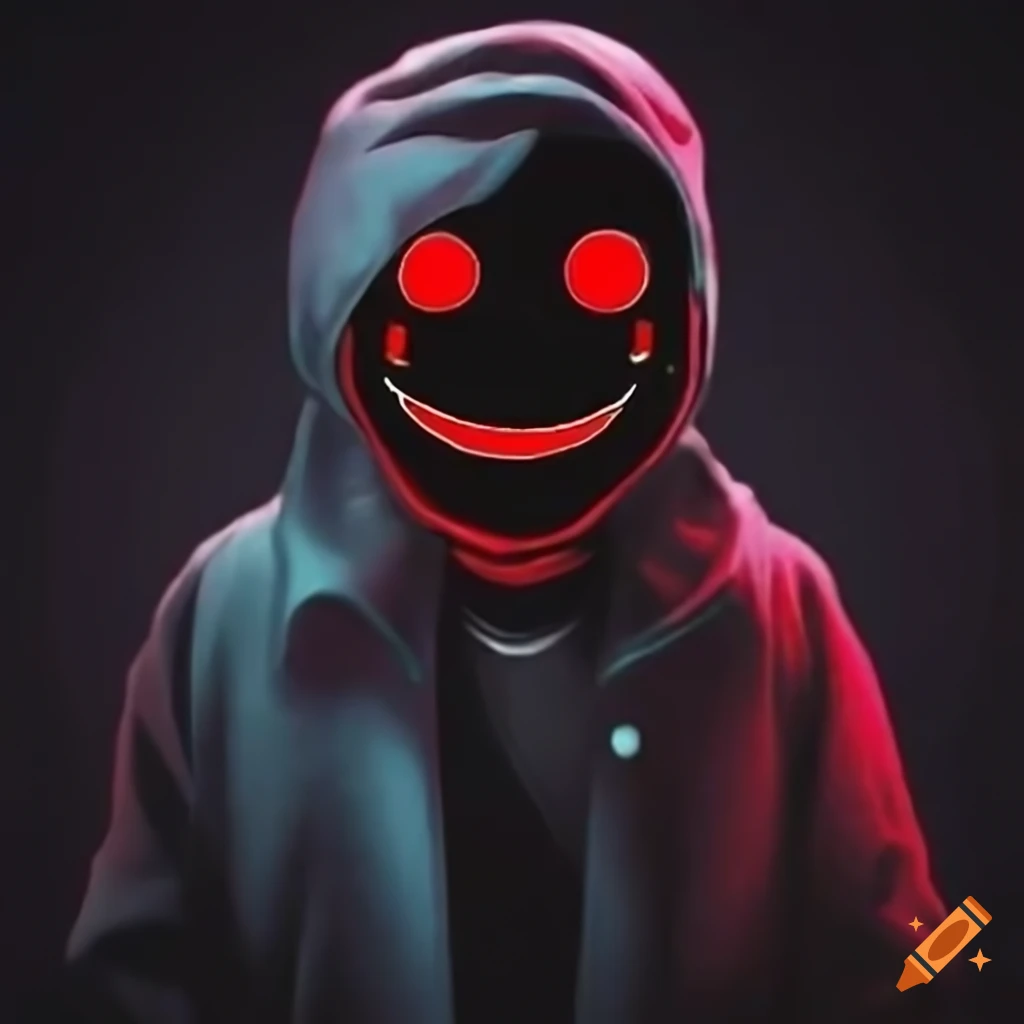 Youtuber Dream's powerful demon mask in black and red with a black ...