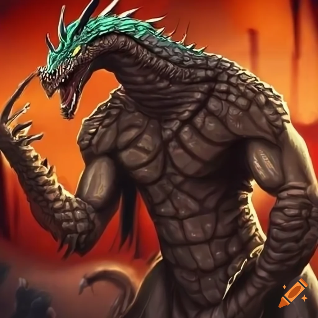 Dragon man on Craiyon