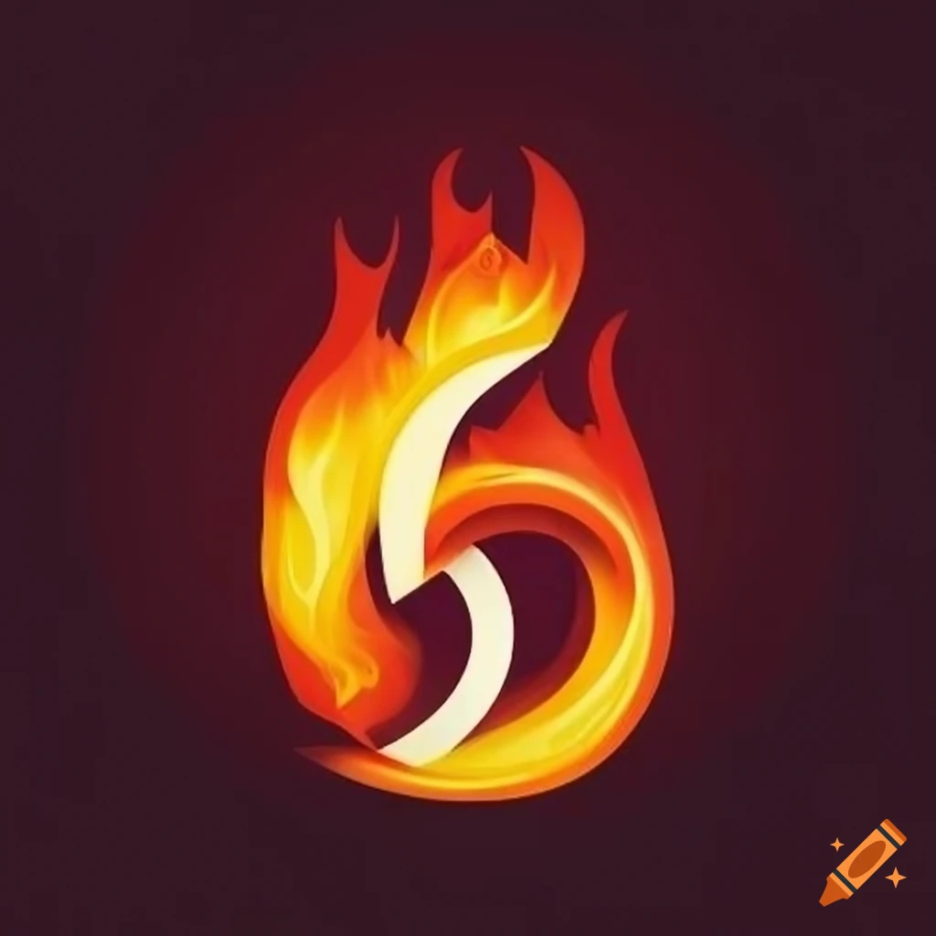 Fiery letter s logo design on Craiyon