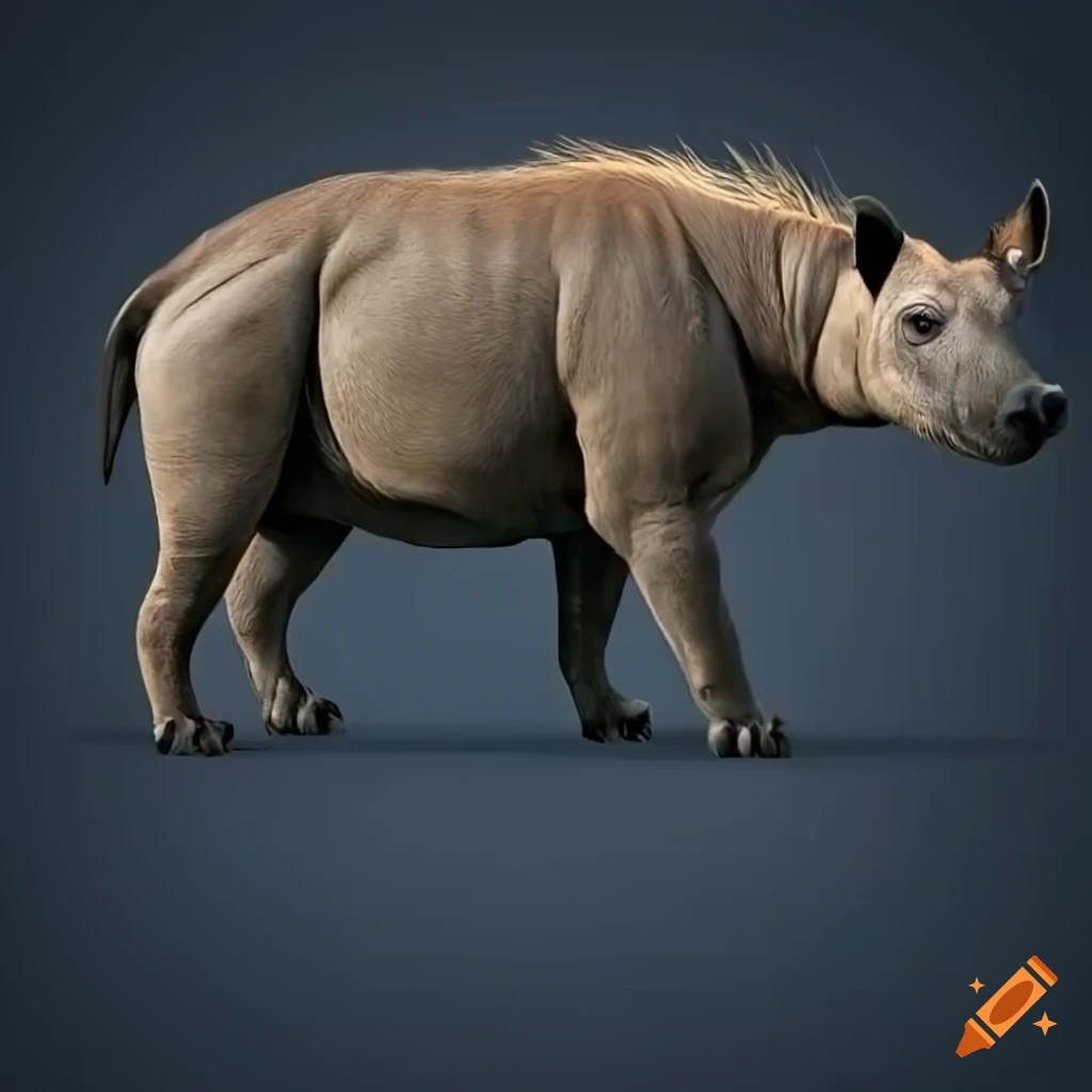 Entelodon, prehistoric mammal in wild asian habitat on Craiyon