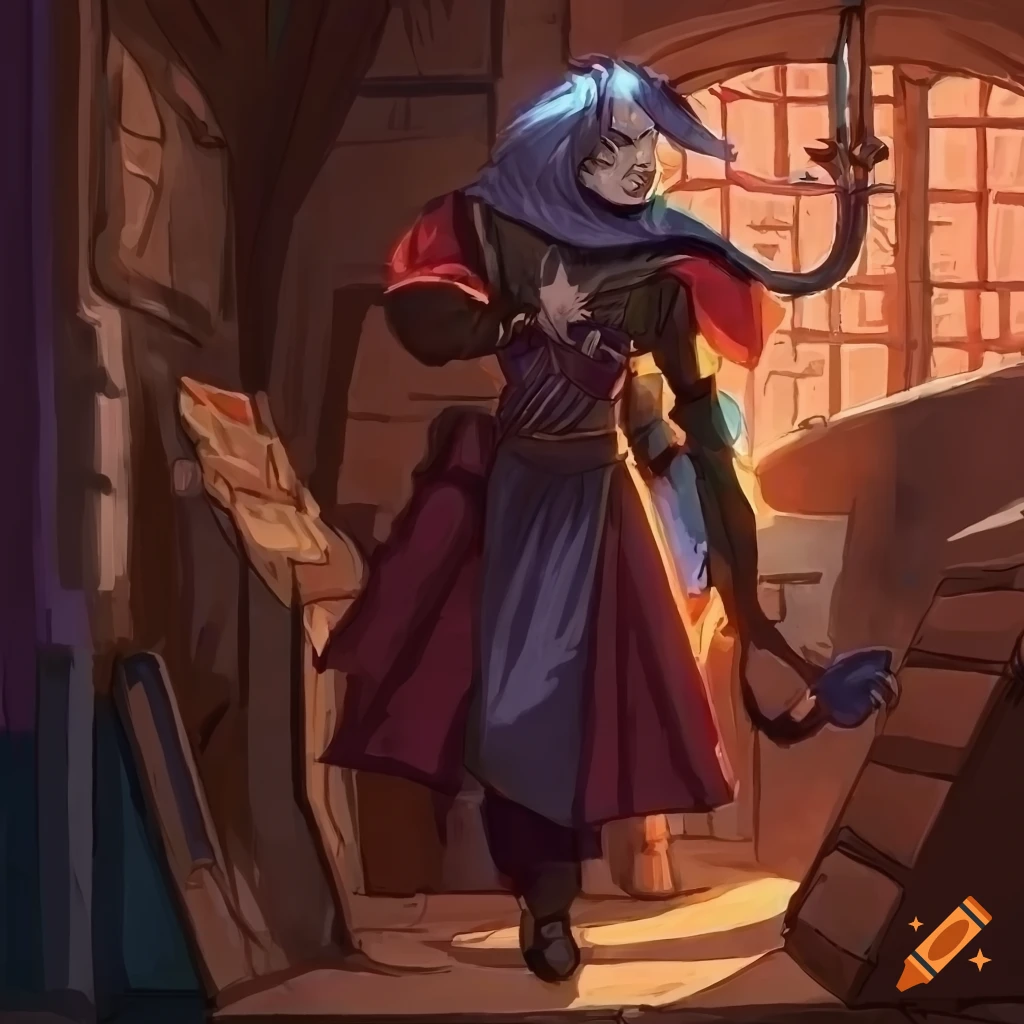 Roguish thief in an alleyway in ligne claire style on Craiyon