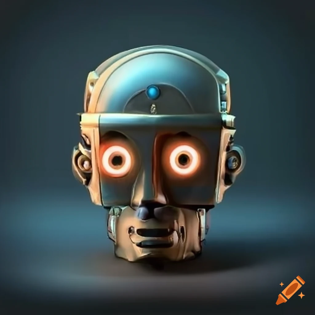 Small treasure chest with half of a robot head emerging on Craiyon