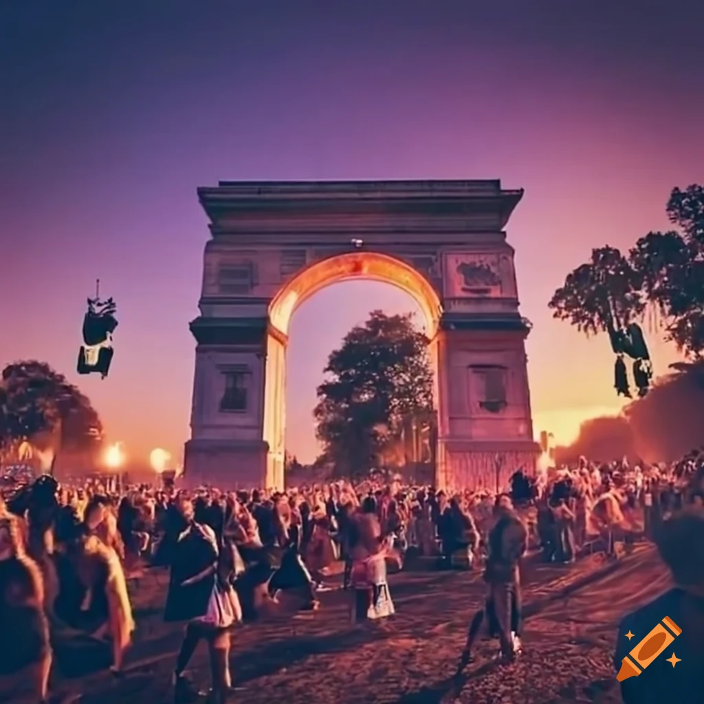 Crowded event in washington square park on Craiyon