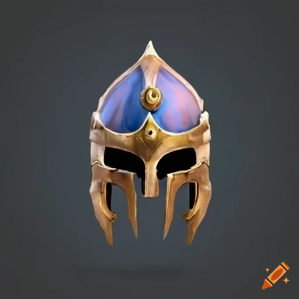 Front view of elite champion fantasy arcane helmet on Craiyon