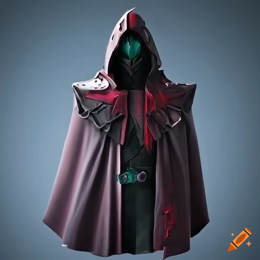 Medieval gothic style mithral armor with full plate cloak on Craiyon