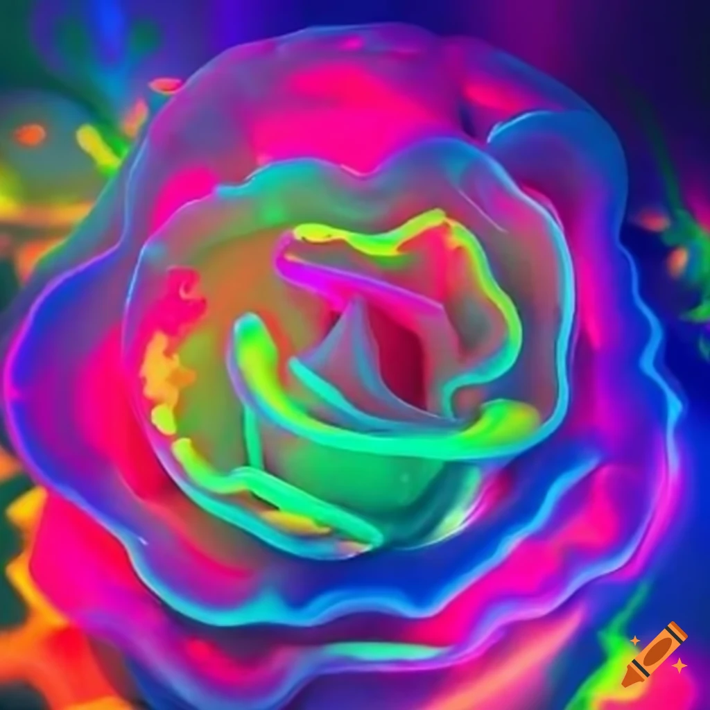 Neon slime plasma rose on Craiyon