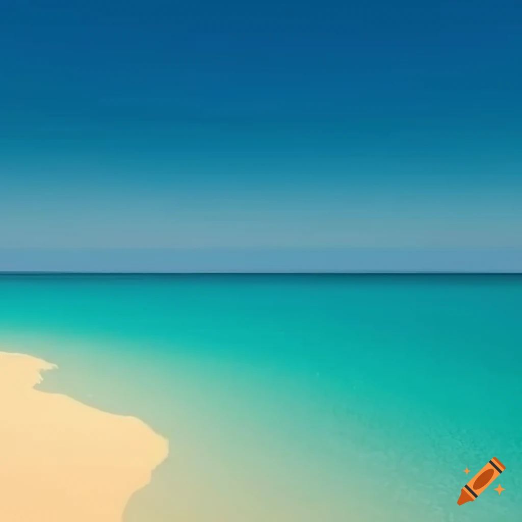 Light peaceful crystal-clear beach in stunning 4k resolution on Craiyon