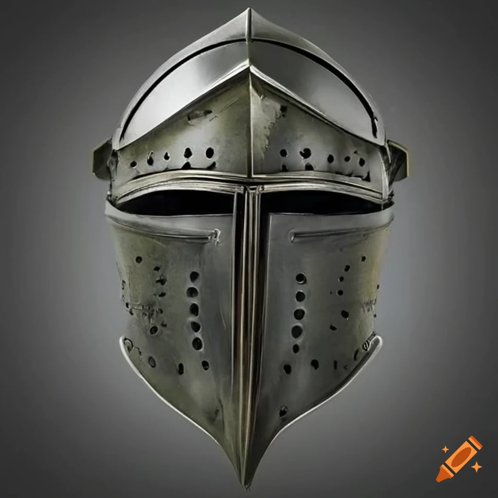 Gothic knight helmet design on Craiyon