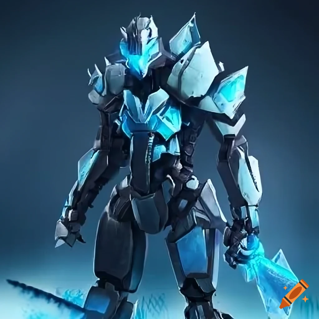 Ice mecha on Craiyon