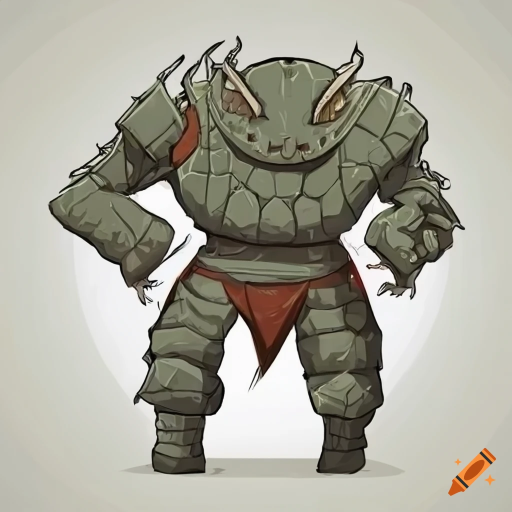 Proud stone golem in medieval armor on Craiyon