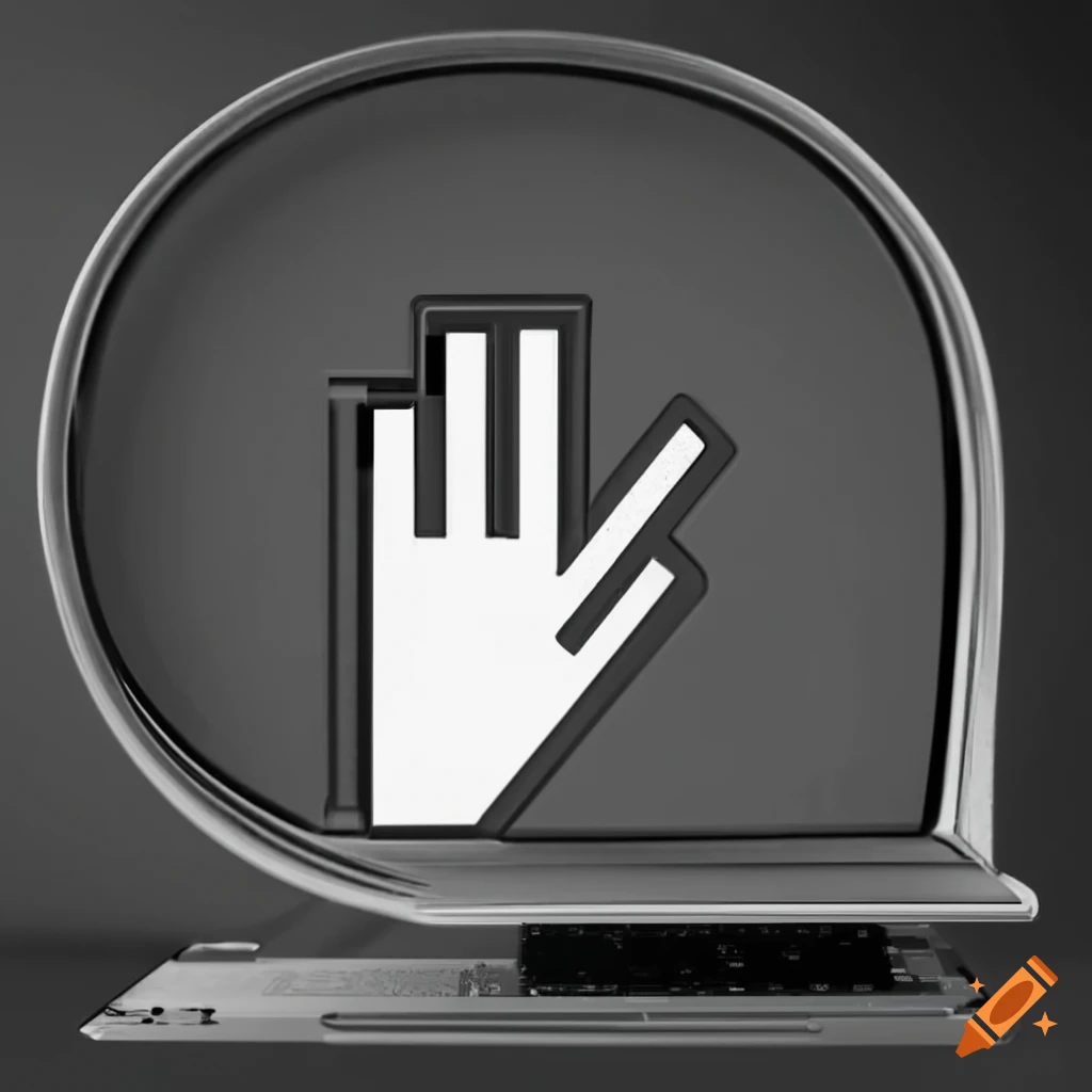 Monitor displaying technical error symbol with frustrated mouse cursor ...