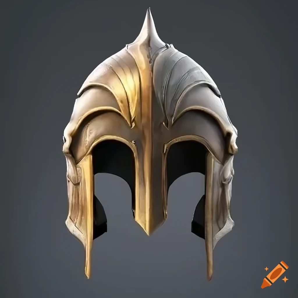 Elite champion fantasy arcane helmet, front view on Craiyon