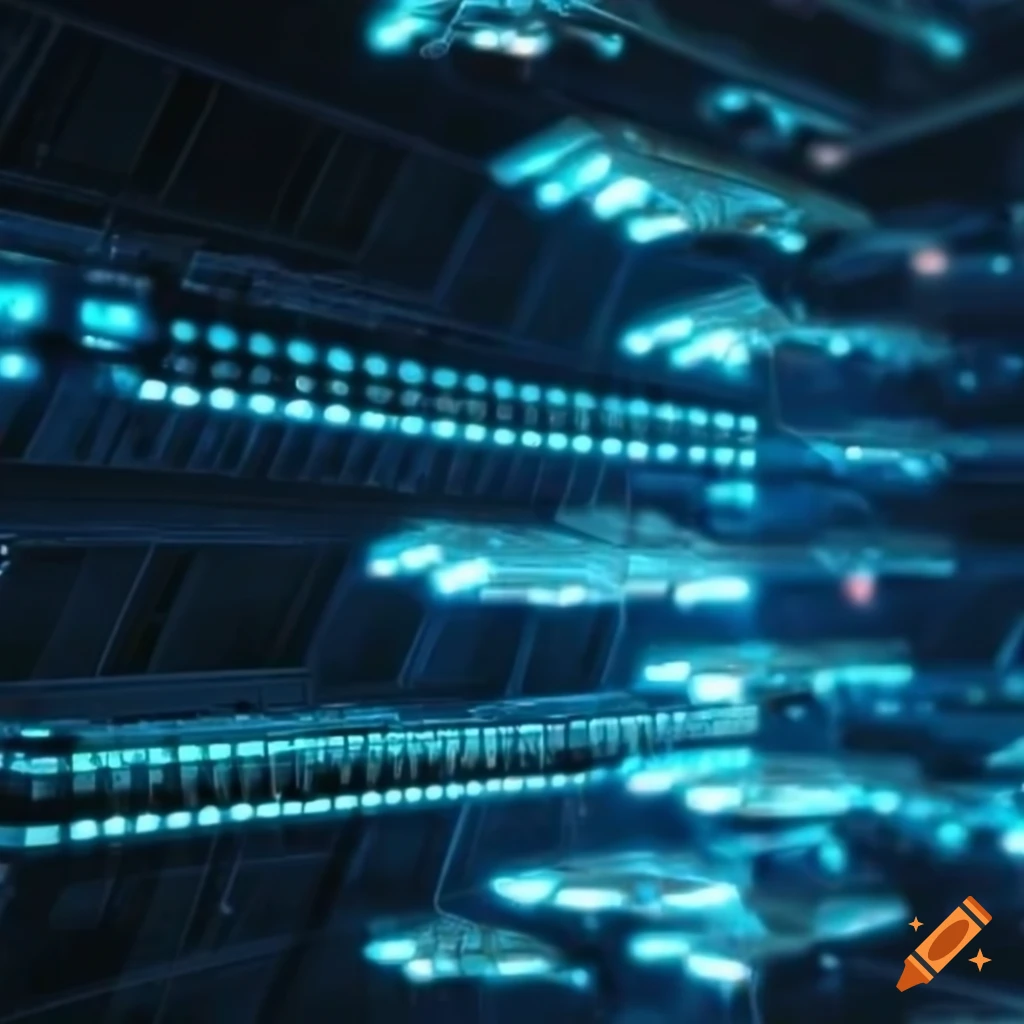 Futuristic sensors array on a space background on Craiyon