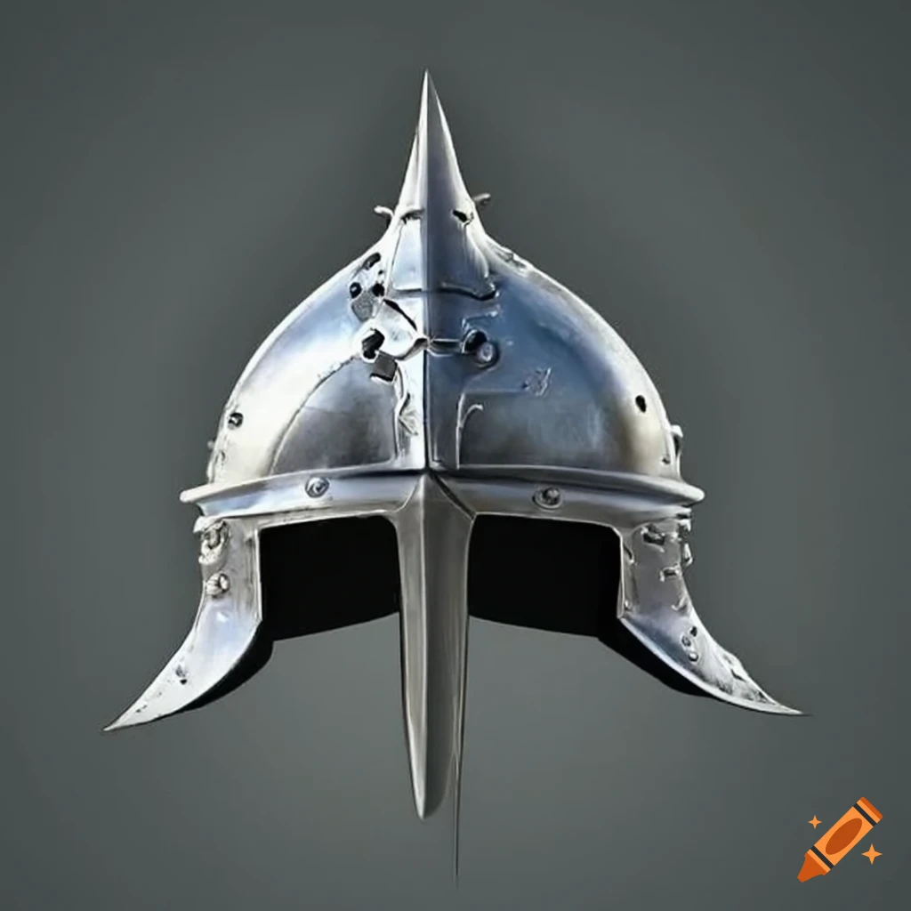 Gothic knight helmet design on Craiyon