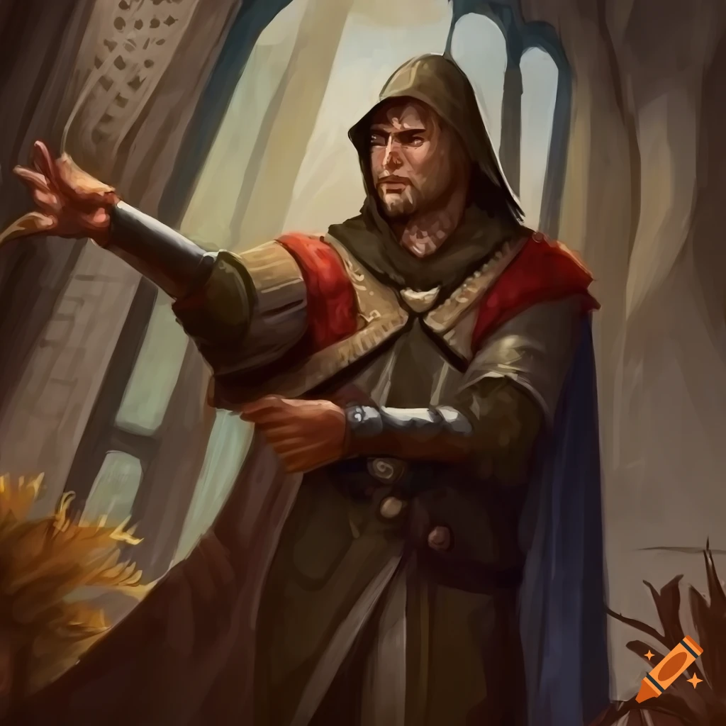 Medieval officer at toll booth in a fantasy setting on Craiyon