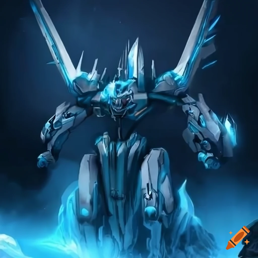 Ice mecha on Craiyon
