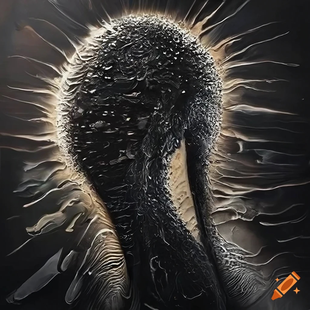 Professional scratched splintered wood canvas oil painting of ...