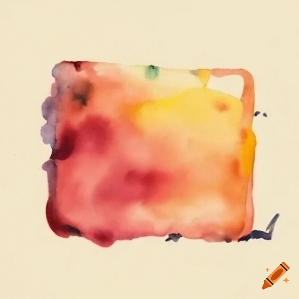 Colorful abstract watercolor painting in rectangle shape on Craiyon