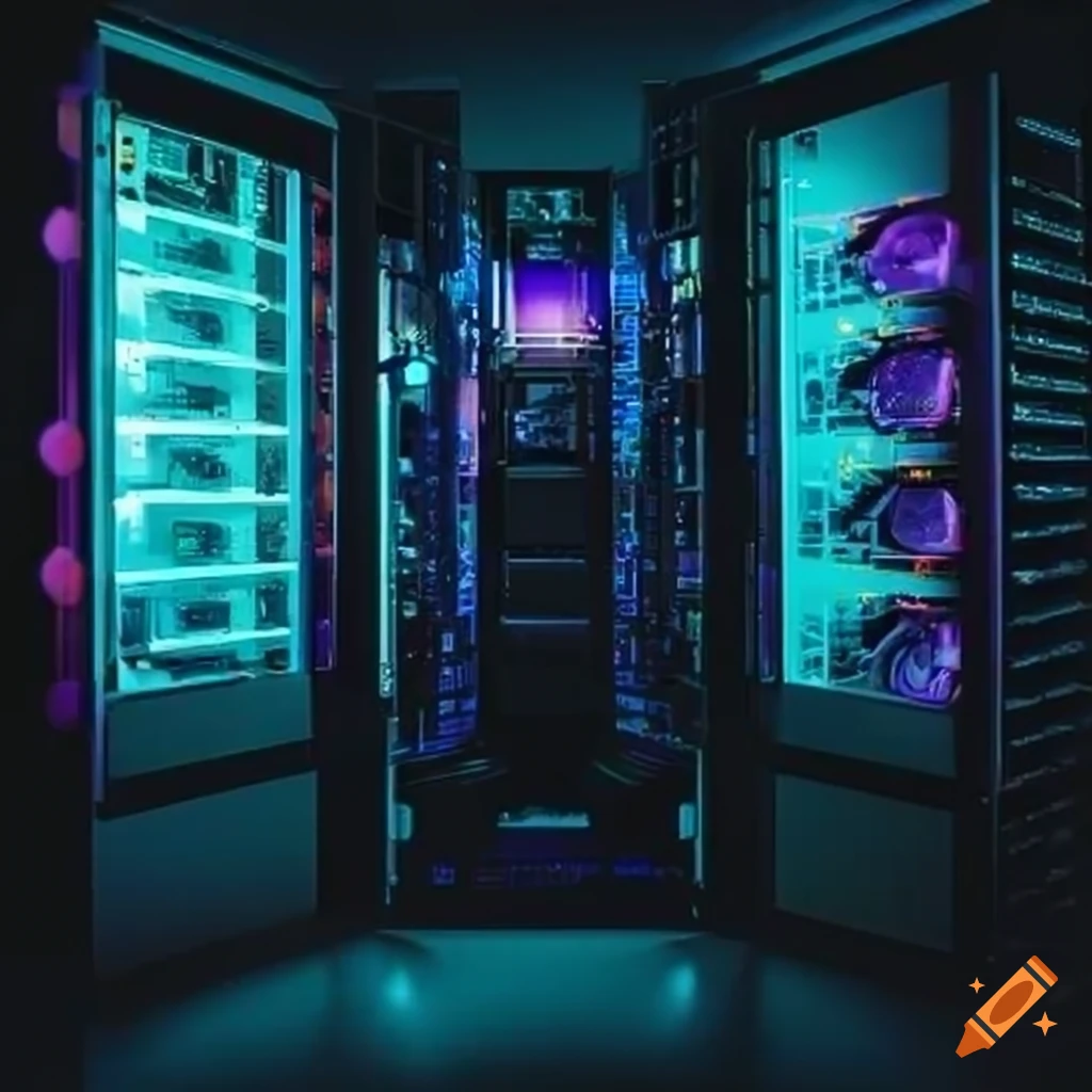 Gaming server room on Craiyon