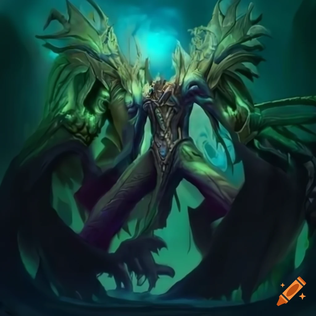 World of Warcraft Illidari in metamorphosis form on Craiyon