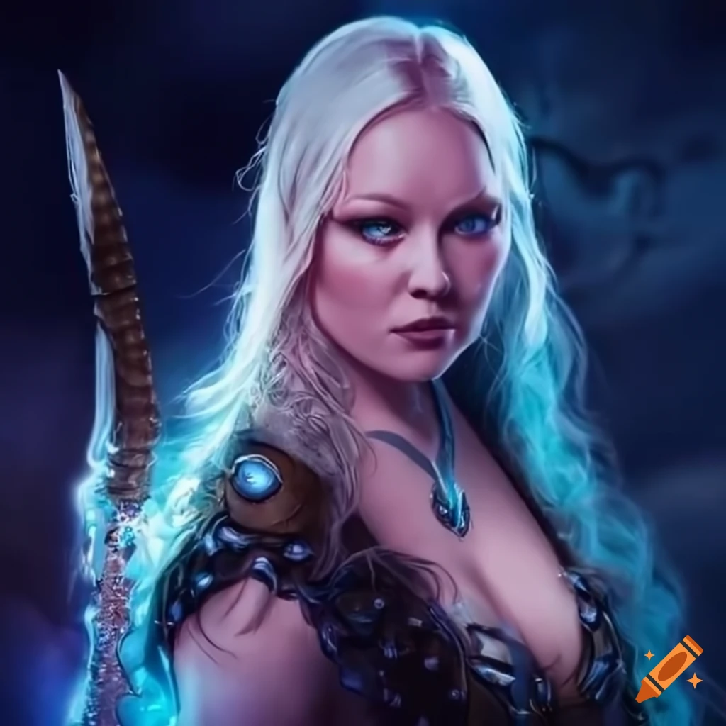 Noora louhimo in nordic valkyrie attire on Craiyon