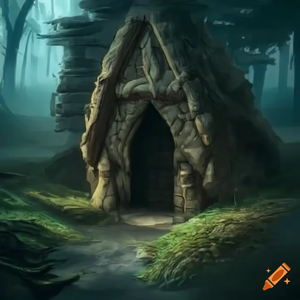 Druid village on Craiyon