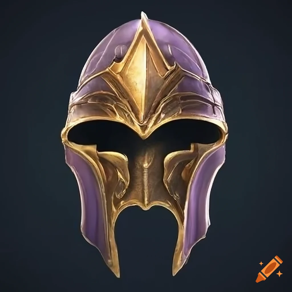 Front view of elite champion fantasy magic helmet on Craiyon