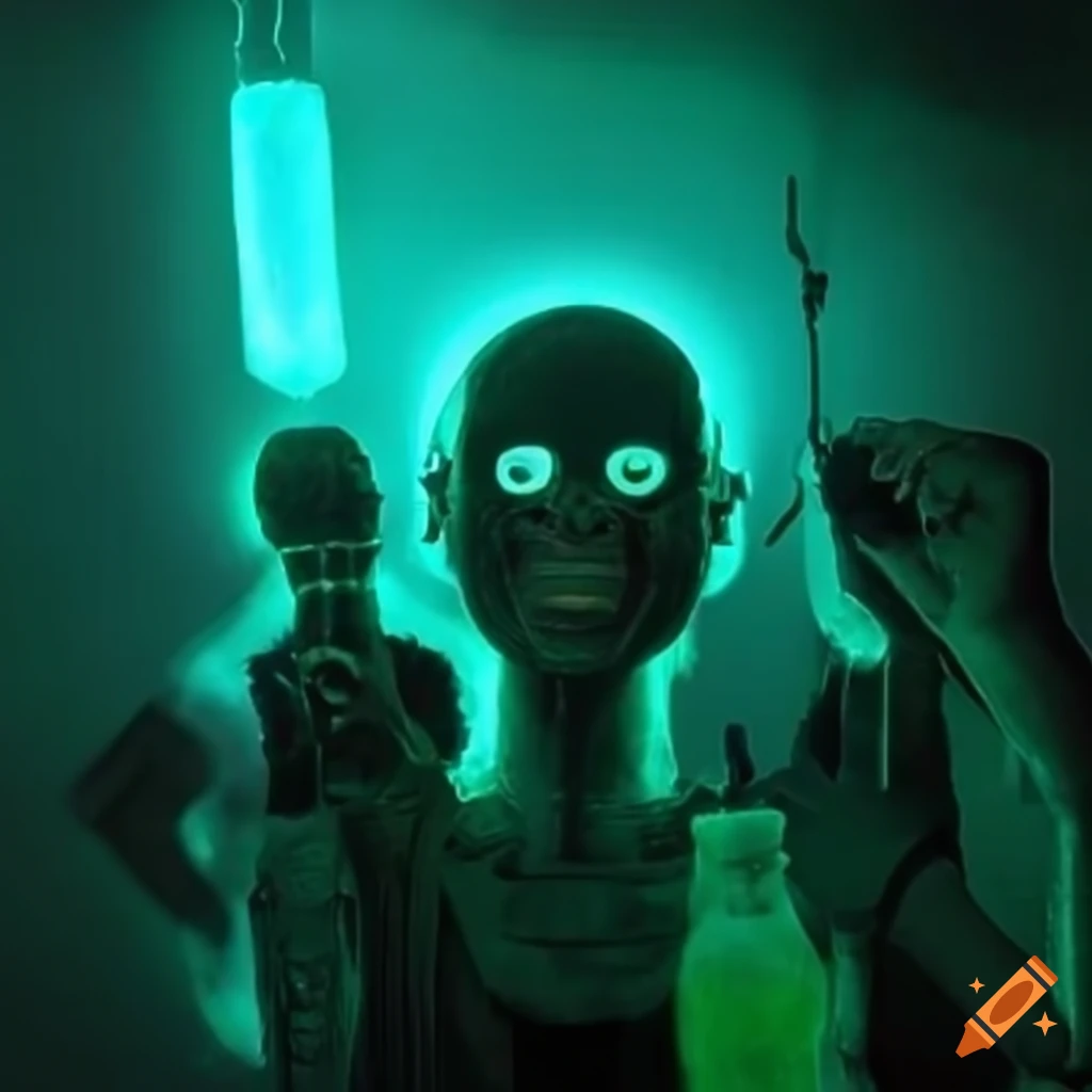 Glowing bioengineered biopunk on Craiyon