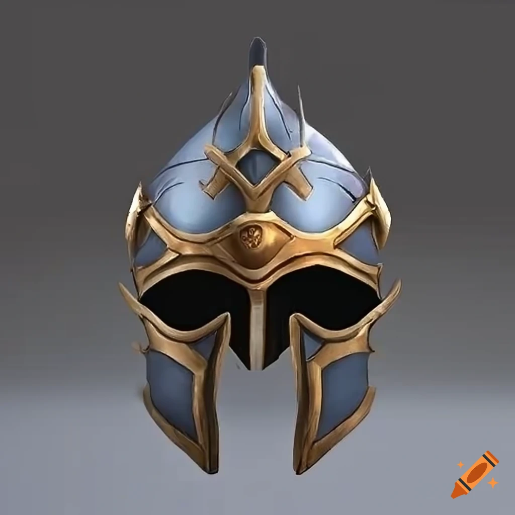 Front view of elite champion fantasy arcane helmet on Craiyon