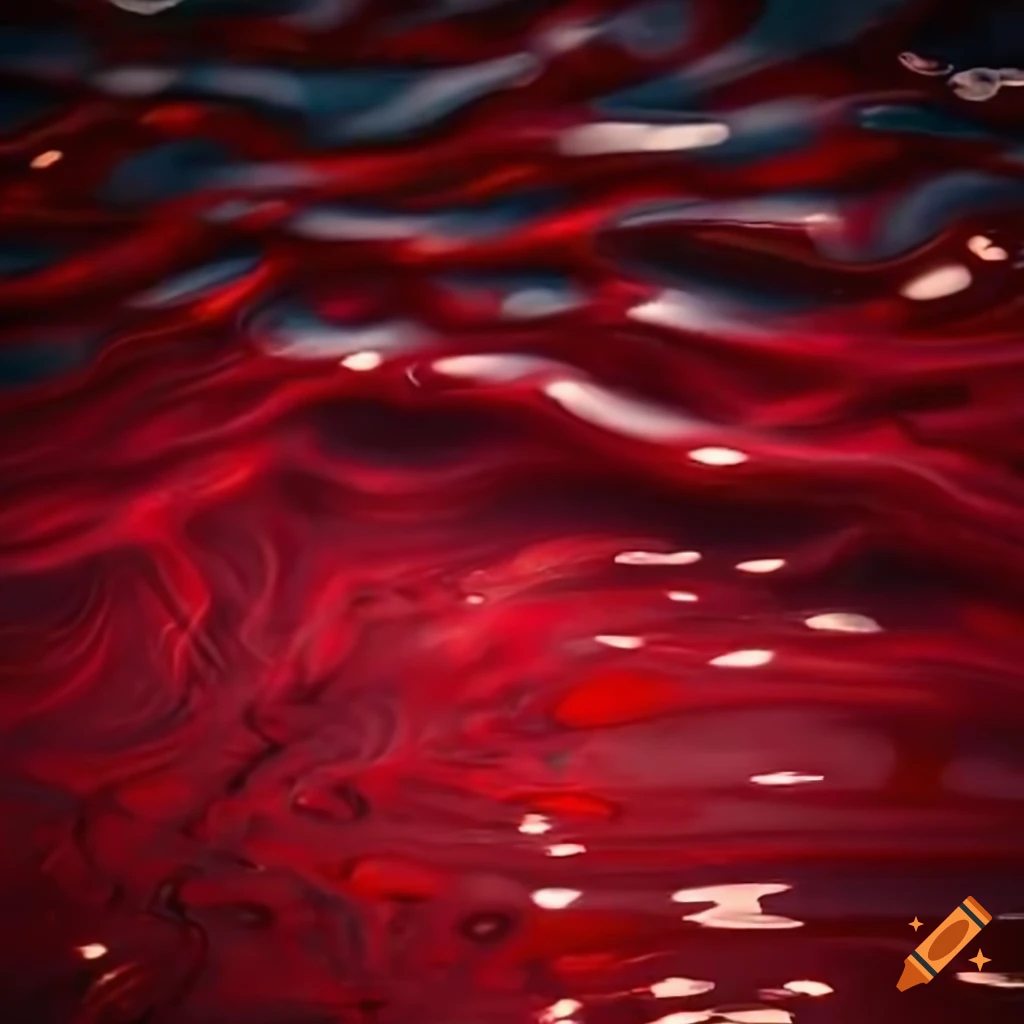 Vibrant red water on Craiyon