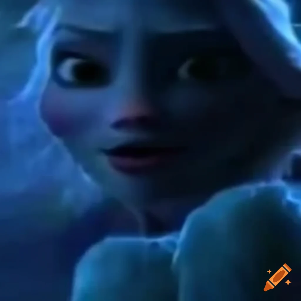 Humorous deep fried meme with a frozen movie twist on Craiyon