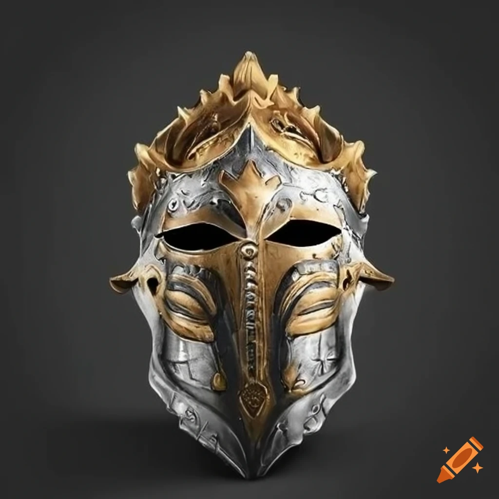 Lion knight mask helm on Craiyon