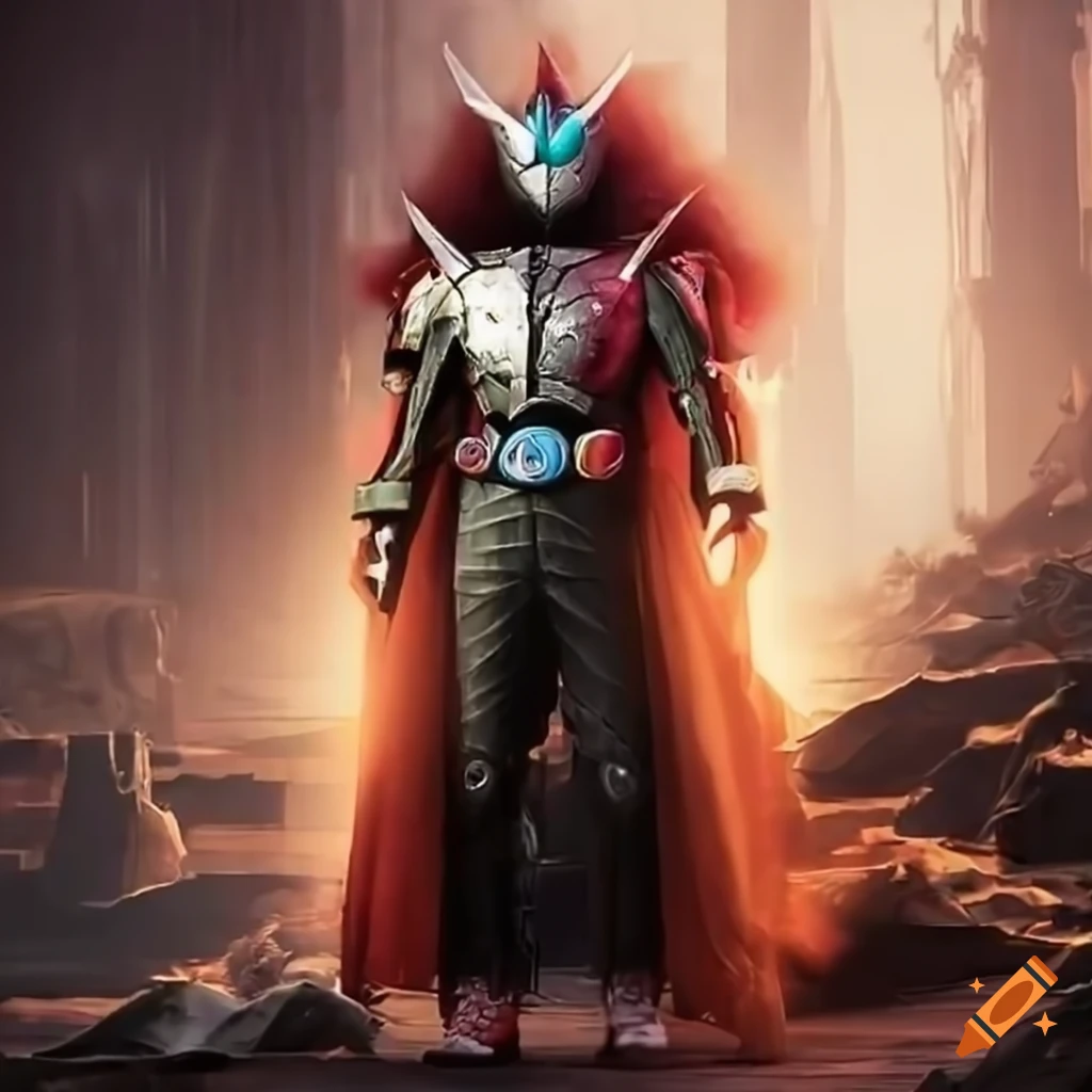 Medieval gothic style kamen rider mithral armour full plate cloak on ...