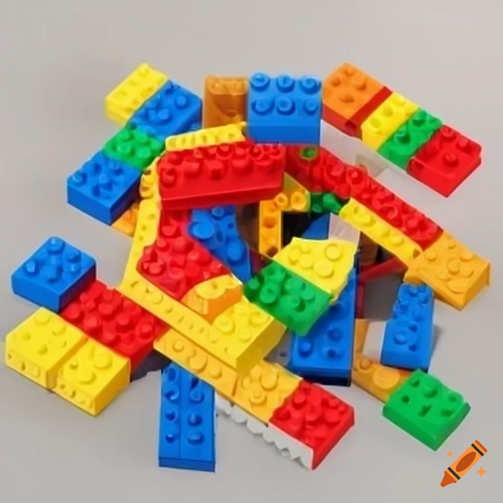 Colorful building lego blocks on Craiyon