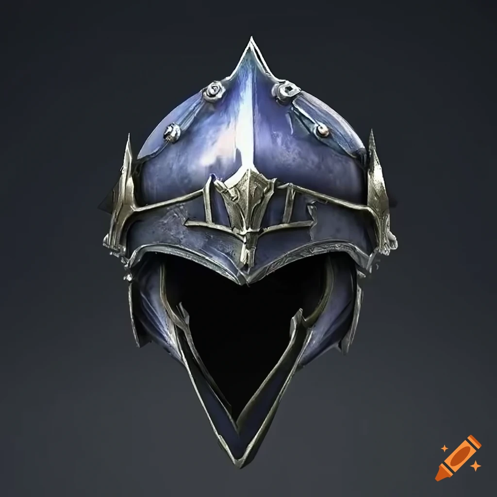 Elite champion cursed helmet, front view on Craiyon