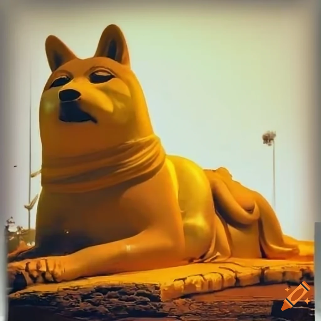 Doge buddha statue in the sunshine on Craiyon