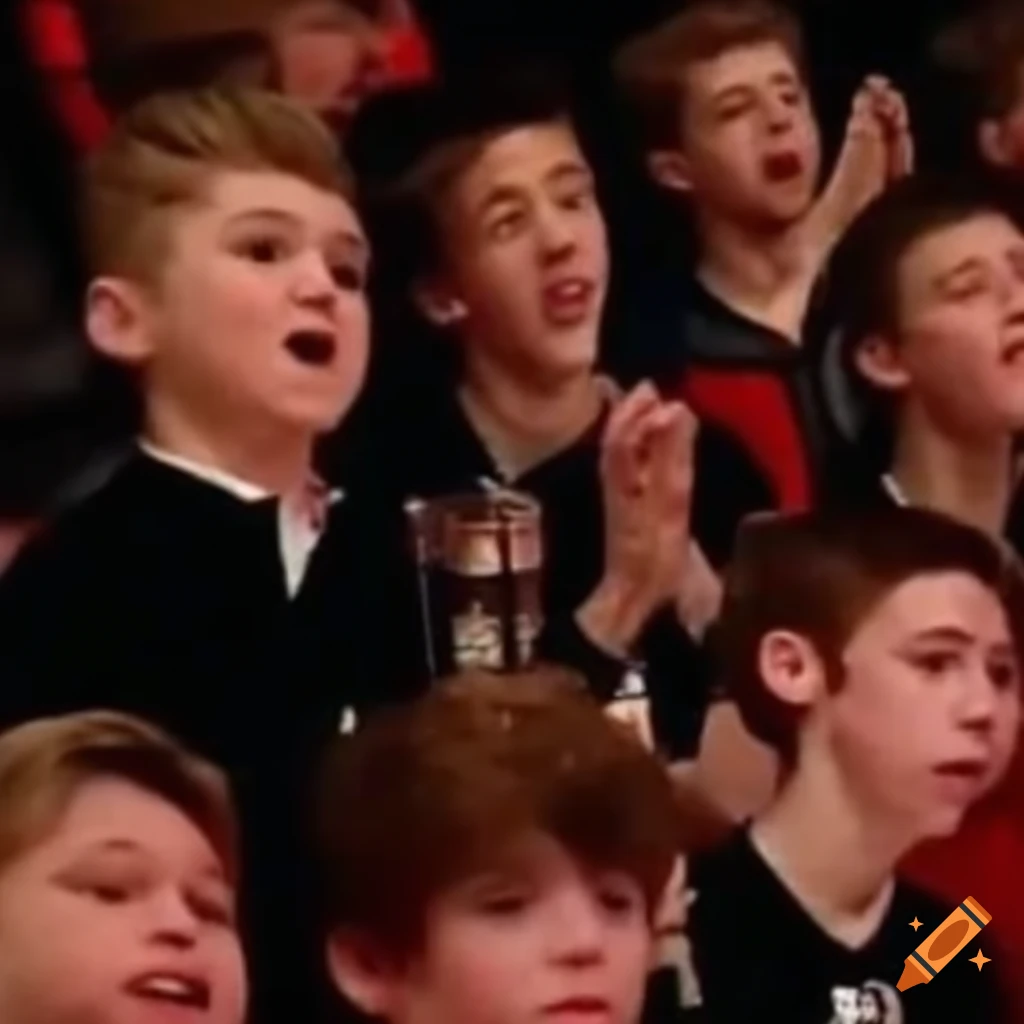 Humorous meme of a crowd of 2016 boys on Craiyon