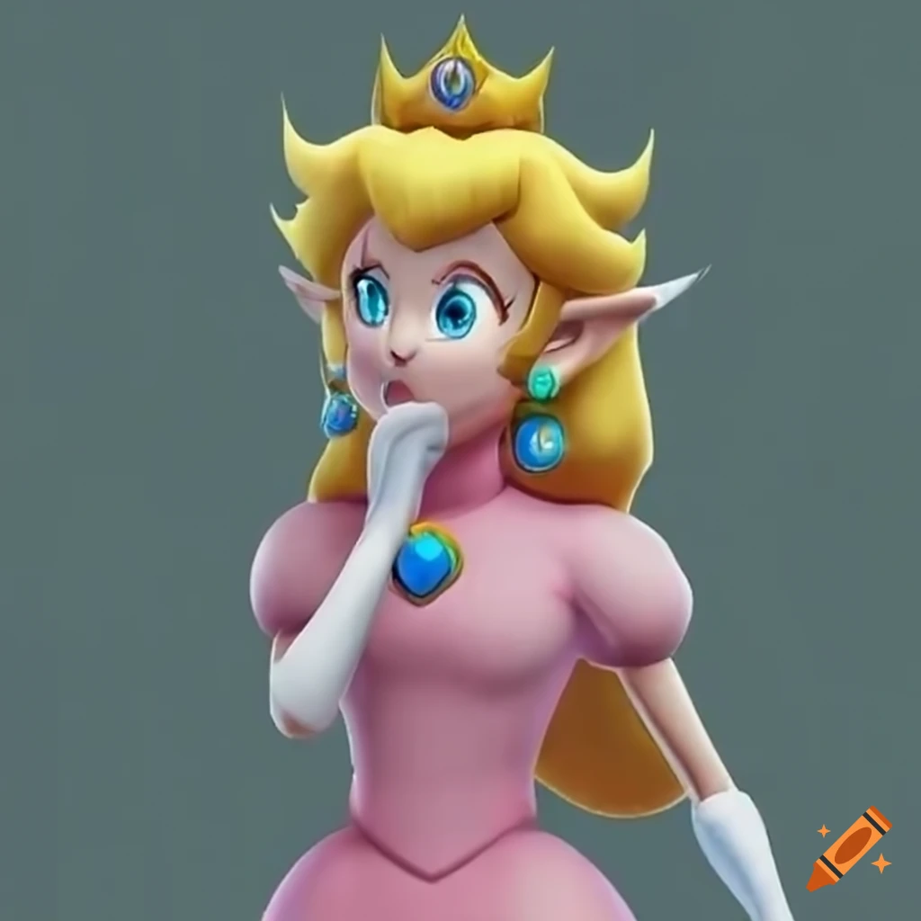 Cosplay of Link transforming into princess Peach in a dressing room on ...