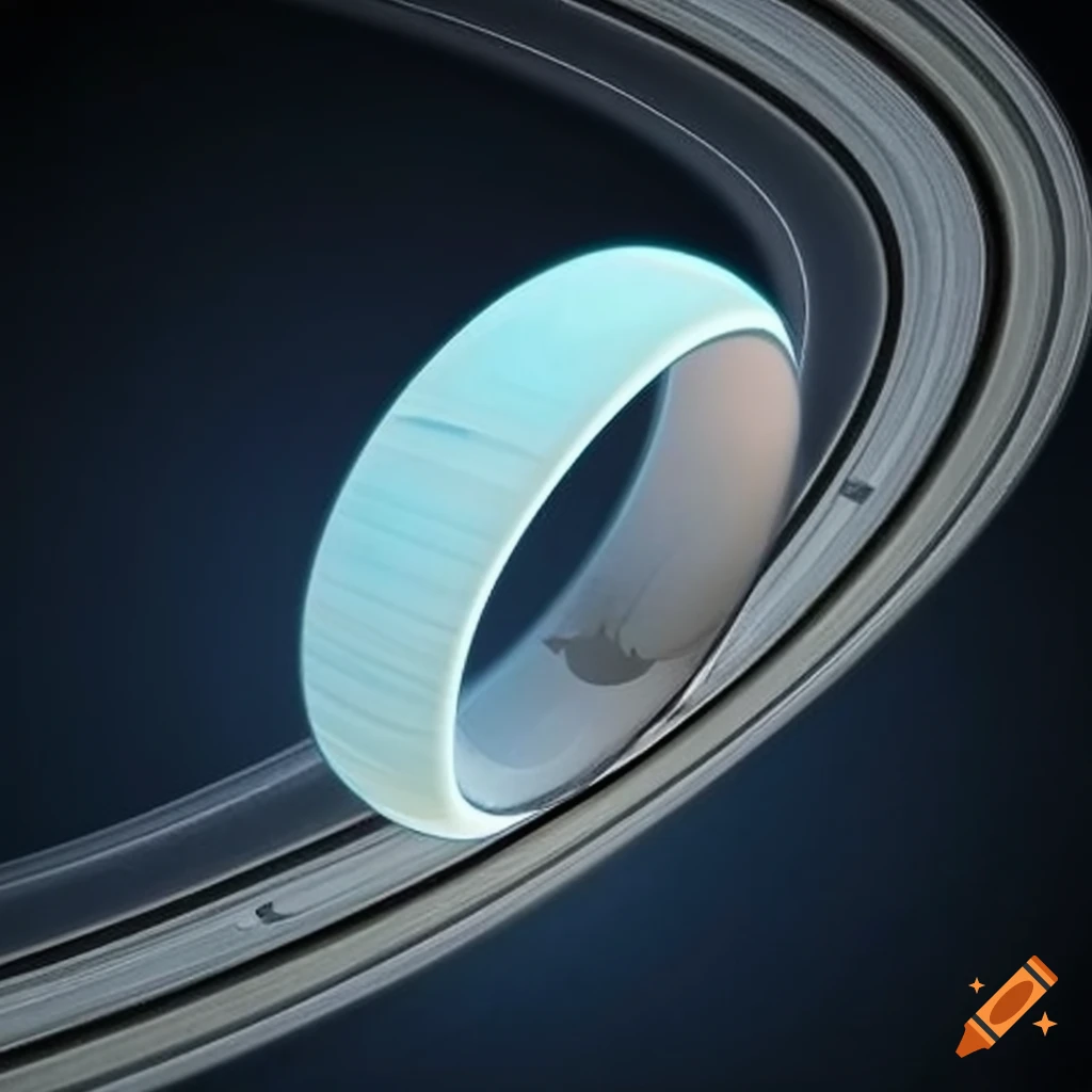 Zeus edge tundra white silicone ring wedding band in a futuristic space ...