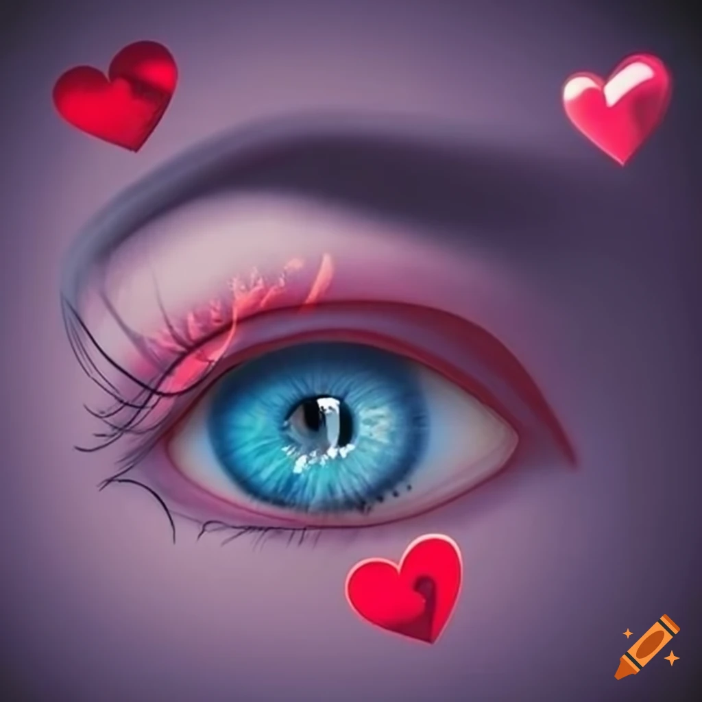 Human eye with valentine's day theme on Craiyon