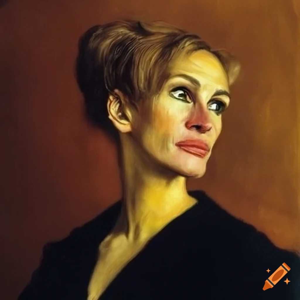 "Figure painting" of Julia Roberts by Henri de Toulouse-Lautrec on Craiyon